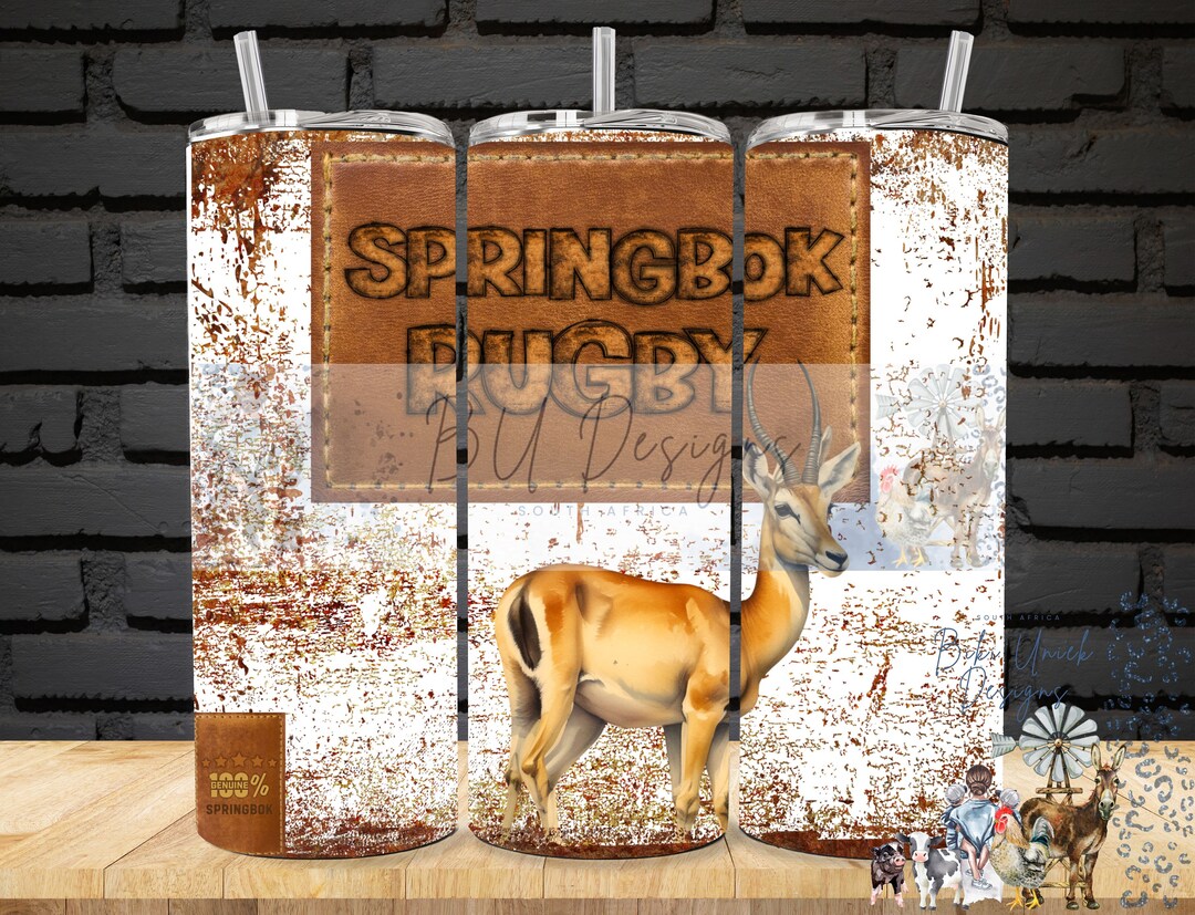 Springbok Rugby 20oz PNG South Africa - Etsy