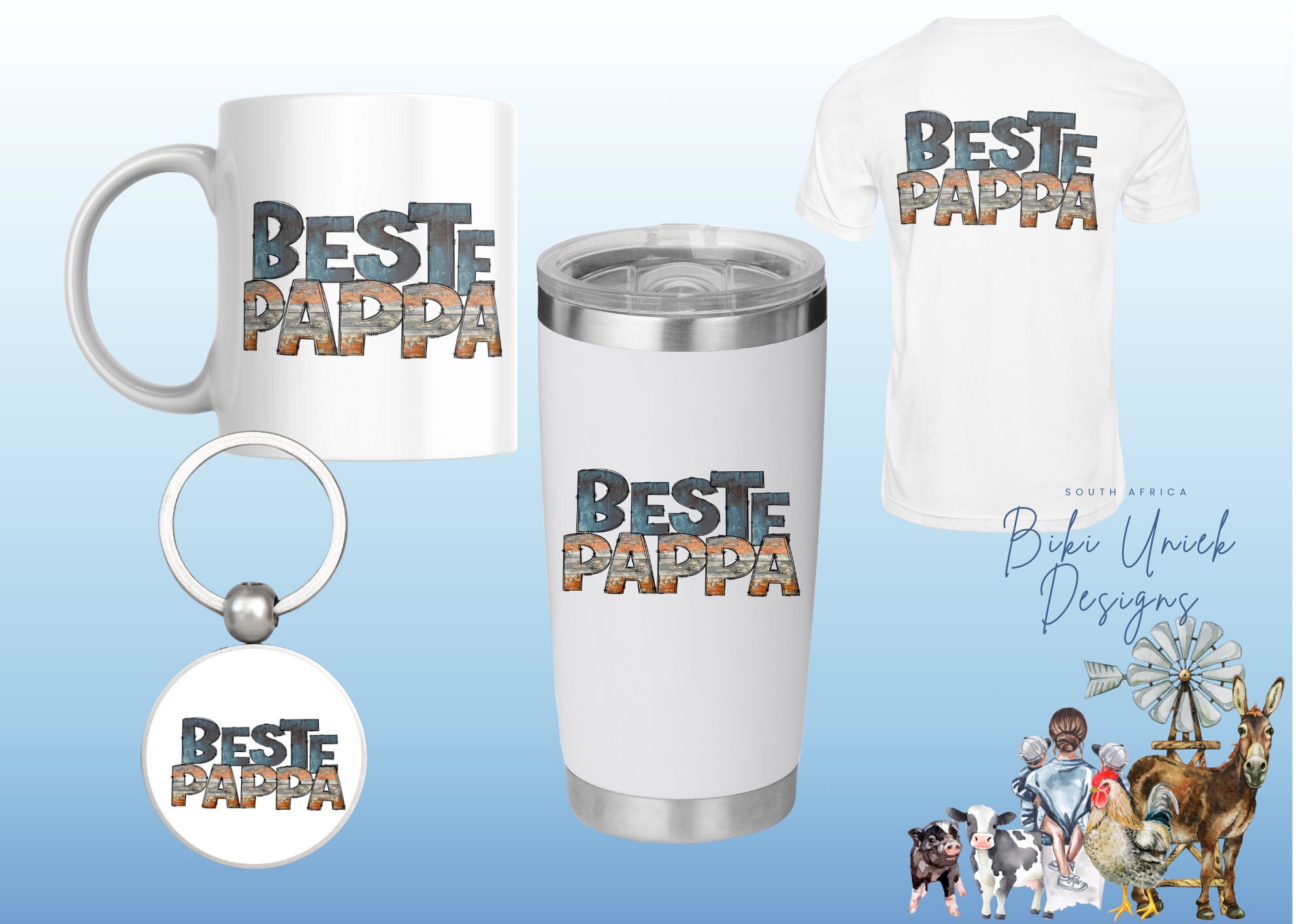 Afrikaans Pappa Oupa Beste PNG - Etsy