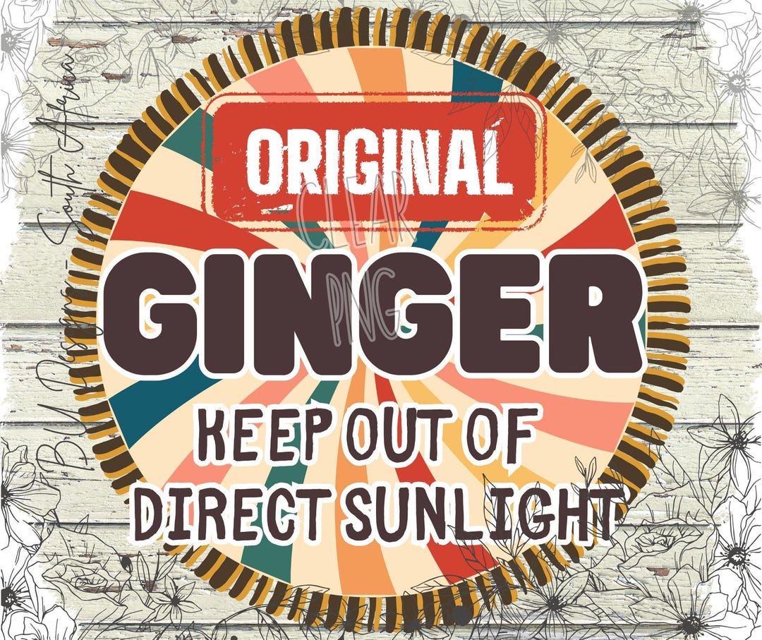 Ginger, Red Hair, Joke Png Sublimation Design Download, Sarcastic Png ...