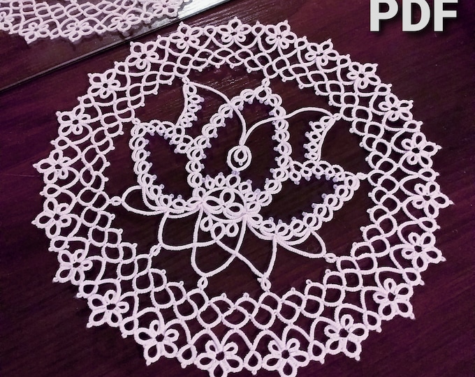 Lotus Flower, Tatting Lace Digital Pattern - Etsy Canada