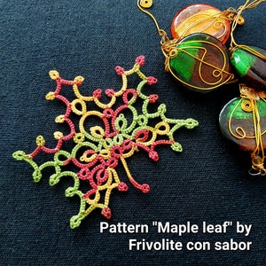 Tatting Pattern PDF Maple Leaf by Frivolite Con Sabor for Shuttles - Etsy