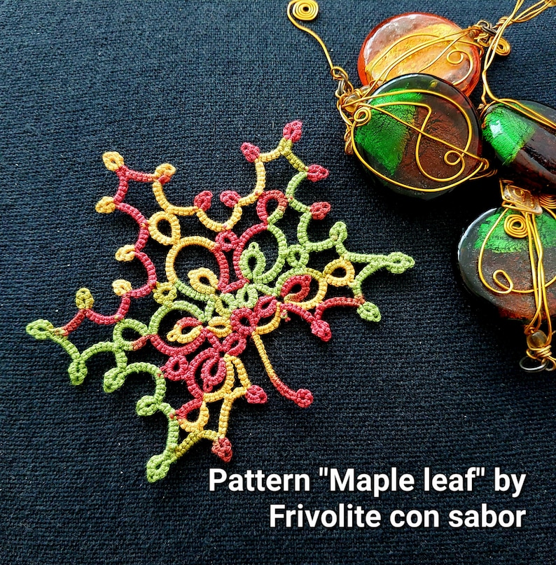 Tatting Pattern PDF Maple Leaf by Frivolite Con Sabor for Shuttles - Etsy