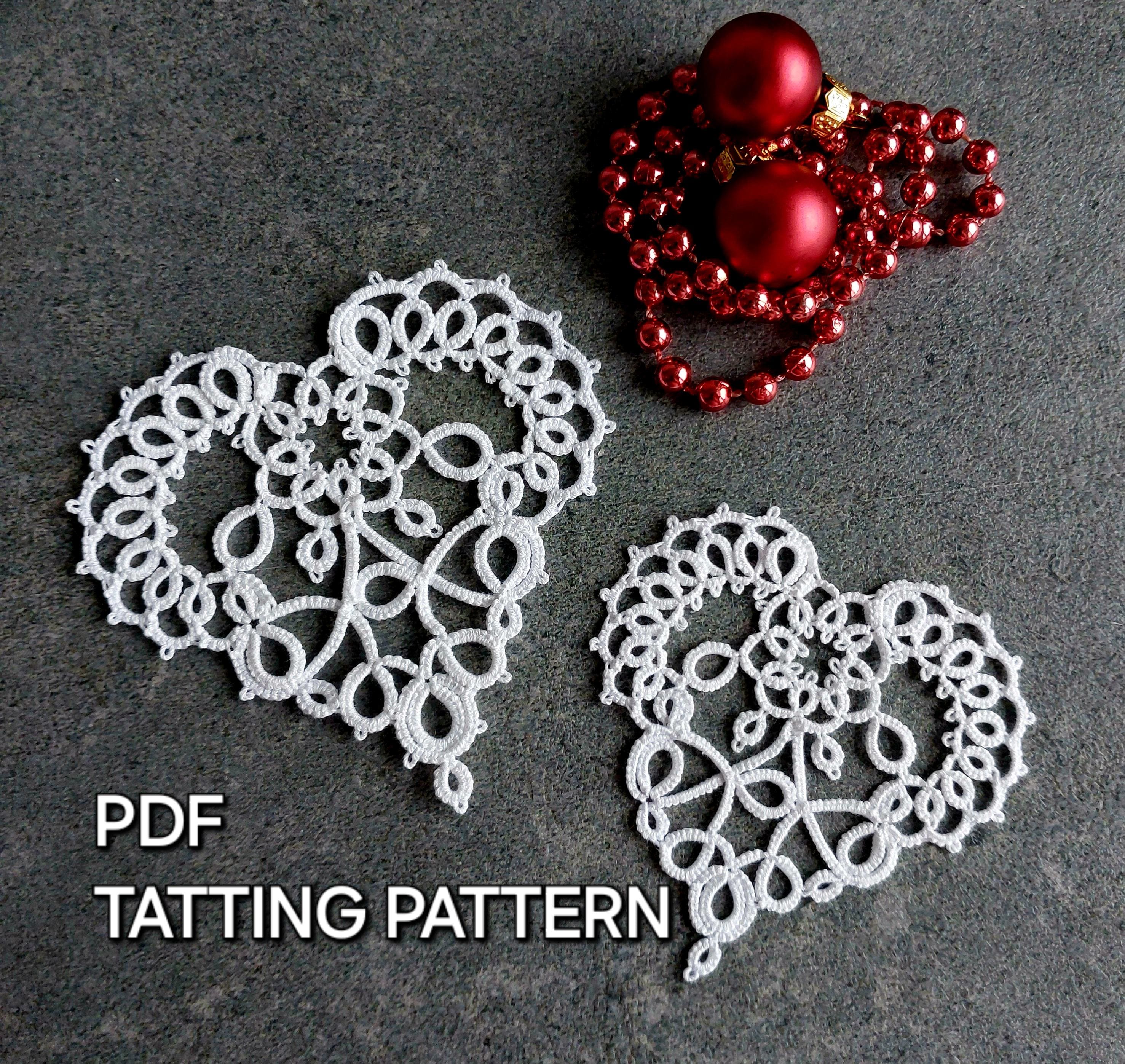 One Round Tatting Pattern PDF Big Heart by Frivolite Con Sabor for ...