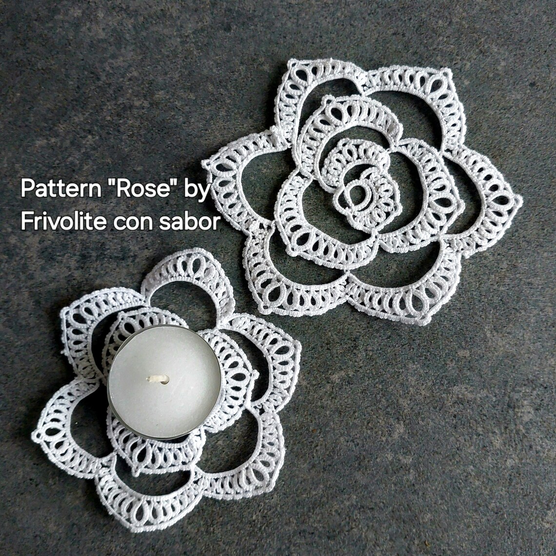 Tatting Pattern PDF "rose" by Frivolite Con Sabor for Shuttle Tatting ...