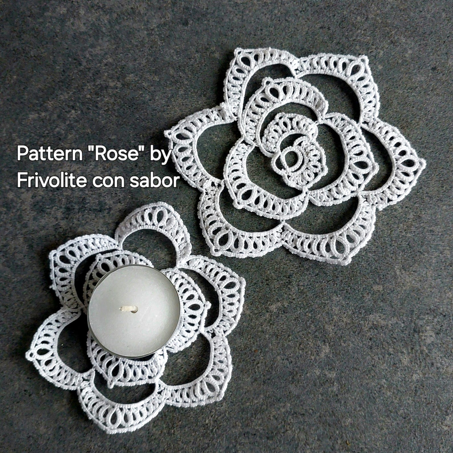 Tatting Pattern PDF "rose" by Frivolite Con Sabor for Shuttle Tatting ...