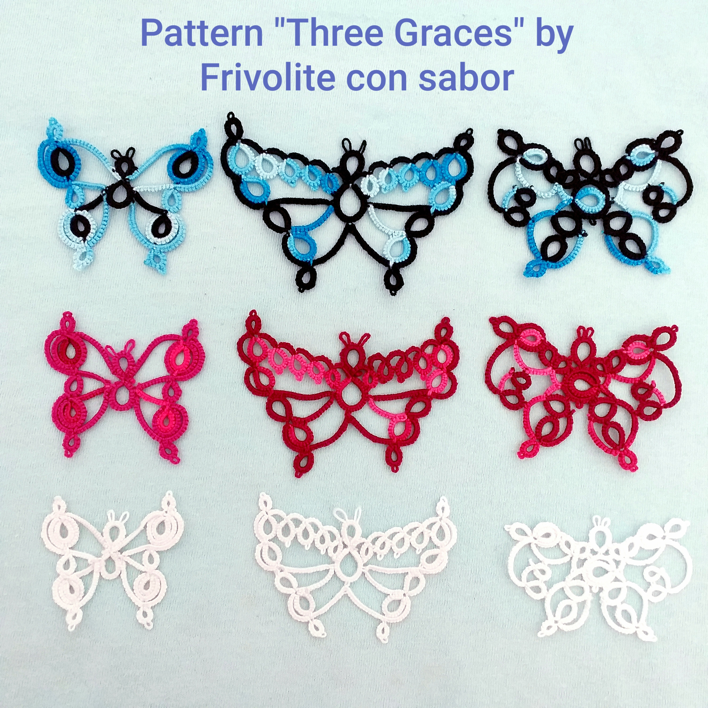 Tatting Pattern PDF Butterflies "three Graces" for Shuttle - Etsy