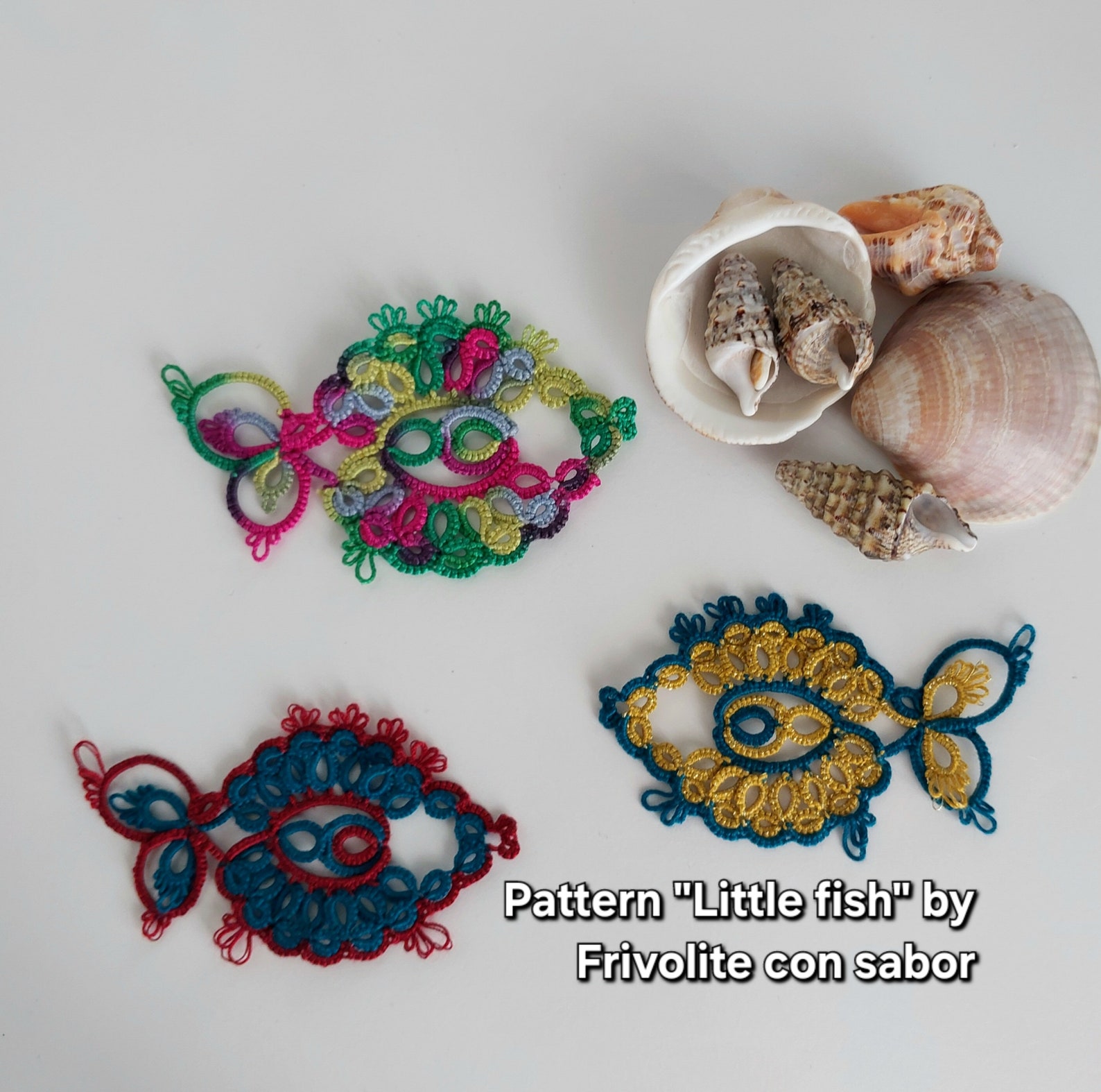 Tatting Pattern PDF "little Fish" by Frivolite Con Sabor for Shuttle ...