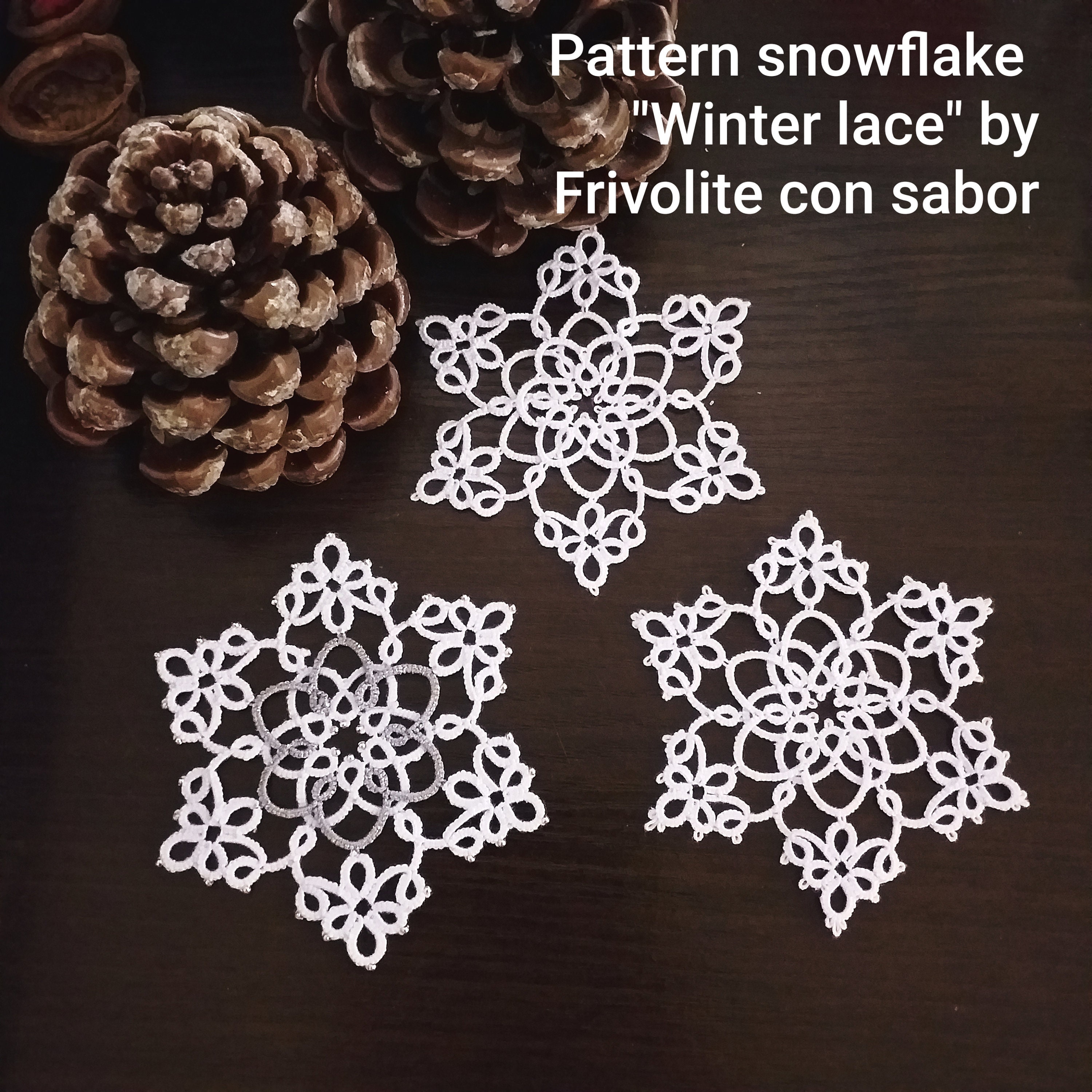 Tatting Pattern PDF Snowflake winter Lace for - Etsy