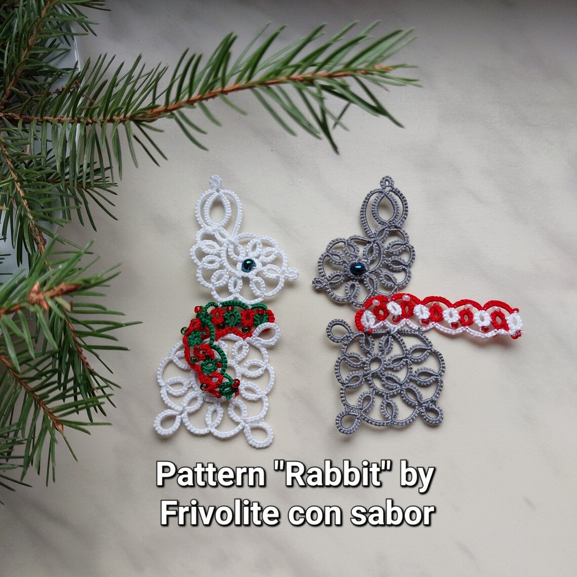 Tatting PDF Pattern rabbit for Shuttles - Etsy