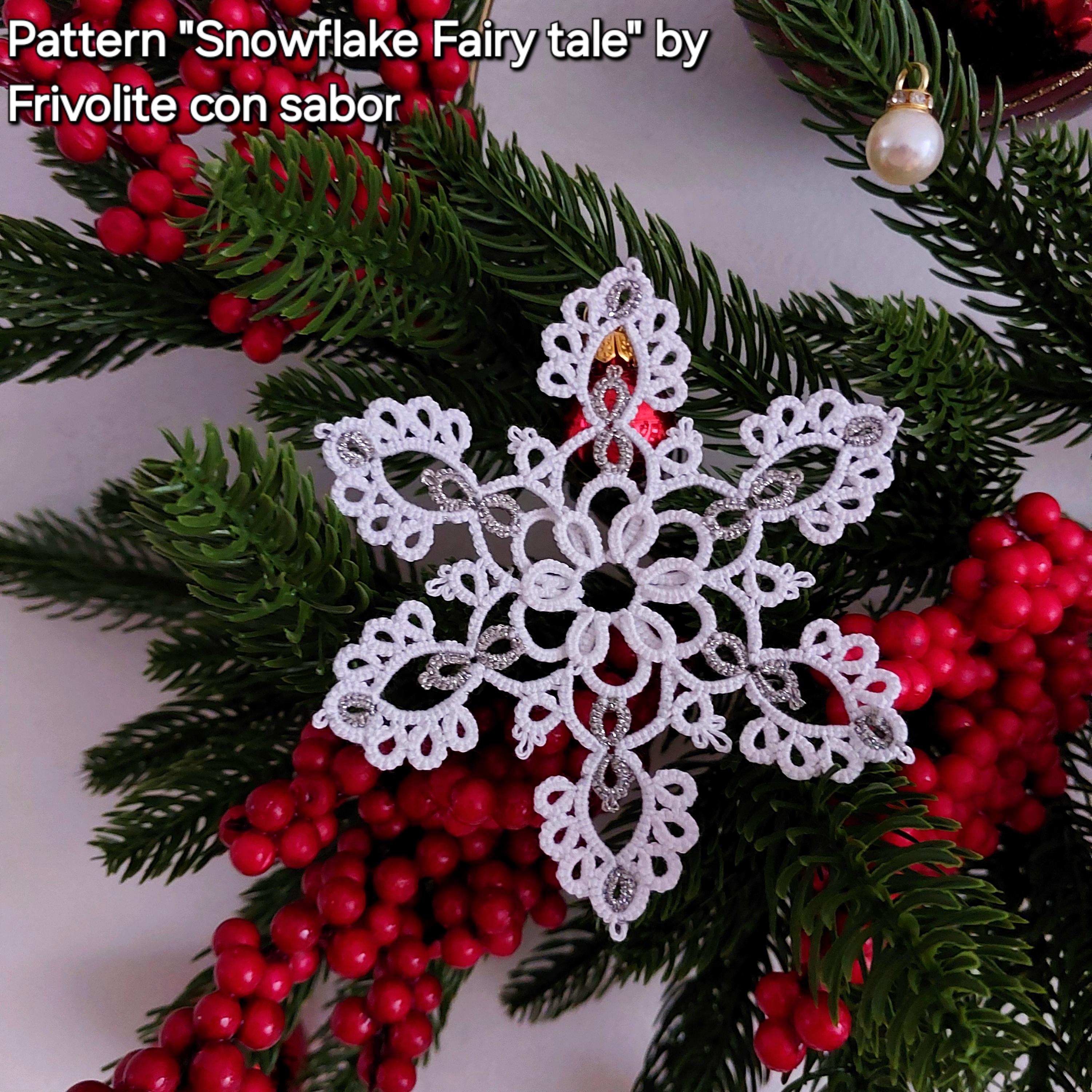 One Round Tatting Pattern PDF "snowflake Fairy Tale" by Frivolite Con ...