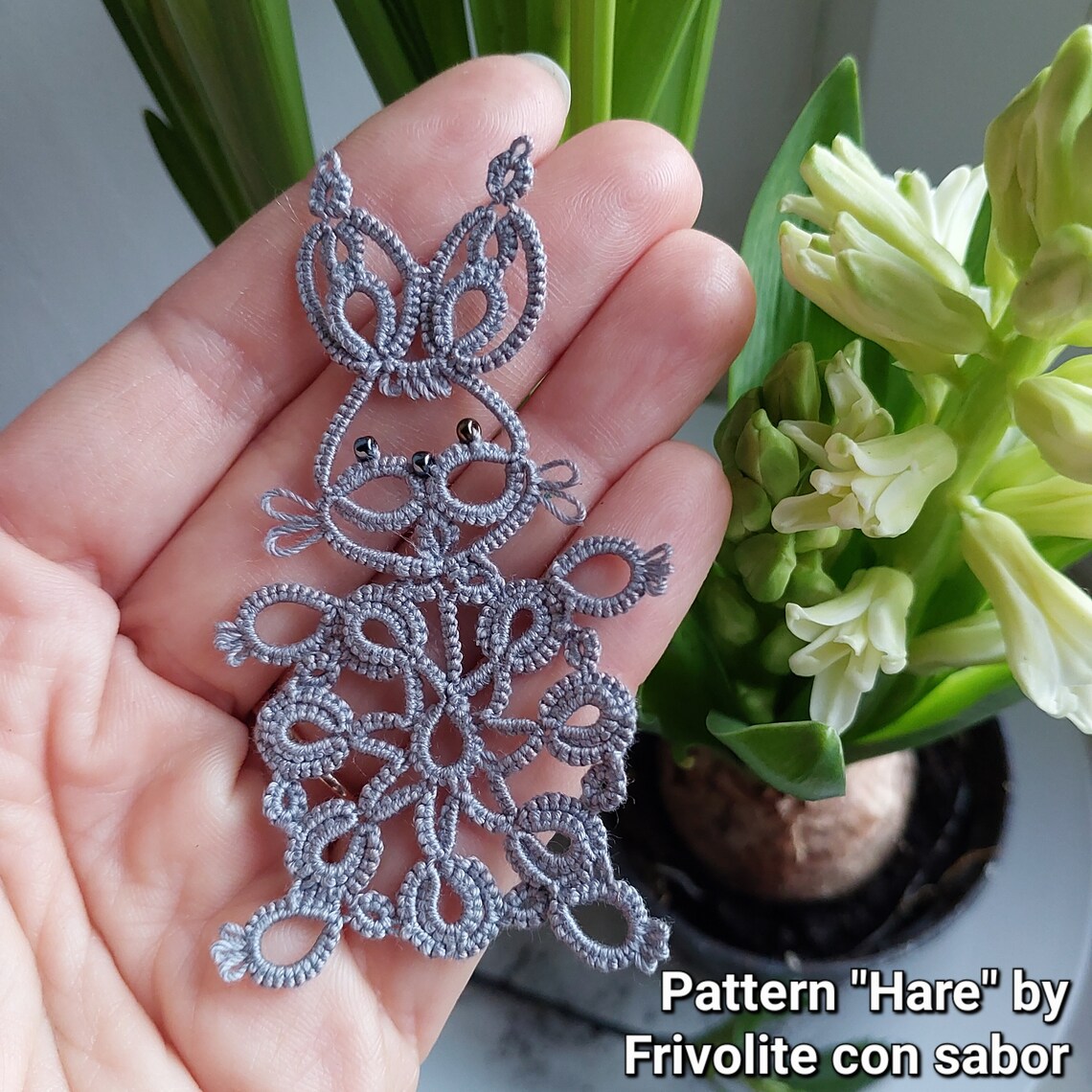 Tatting Pattern PDF "hare" by Frivolite Con Sabor for Shuttles (one ...