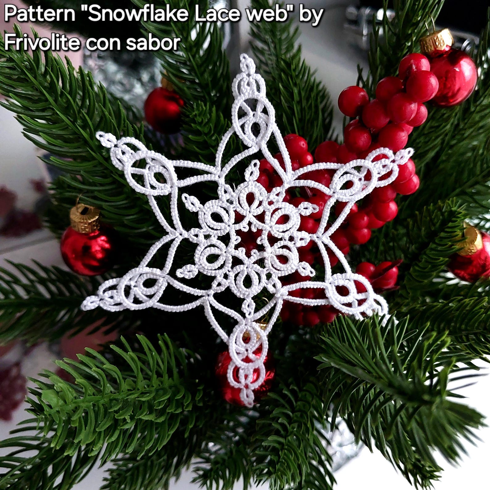 Tatting Pattern PDF "snowflake Lace Web" by Frivolite Con Sabor for ...
