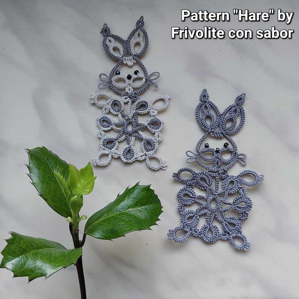Tatting Pattern PDF "hare" by Frivolite Con Sabor for Shuttles (one ...