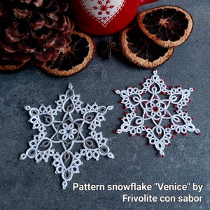 Tatting Pattern PDF Snowflake "venice" by Frivolite Con Sabor for ...