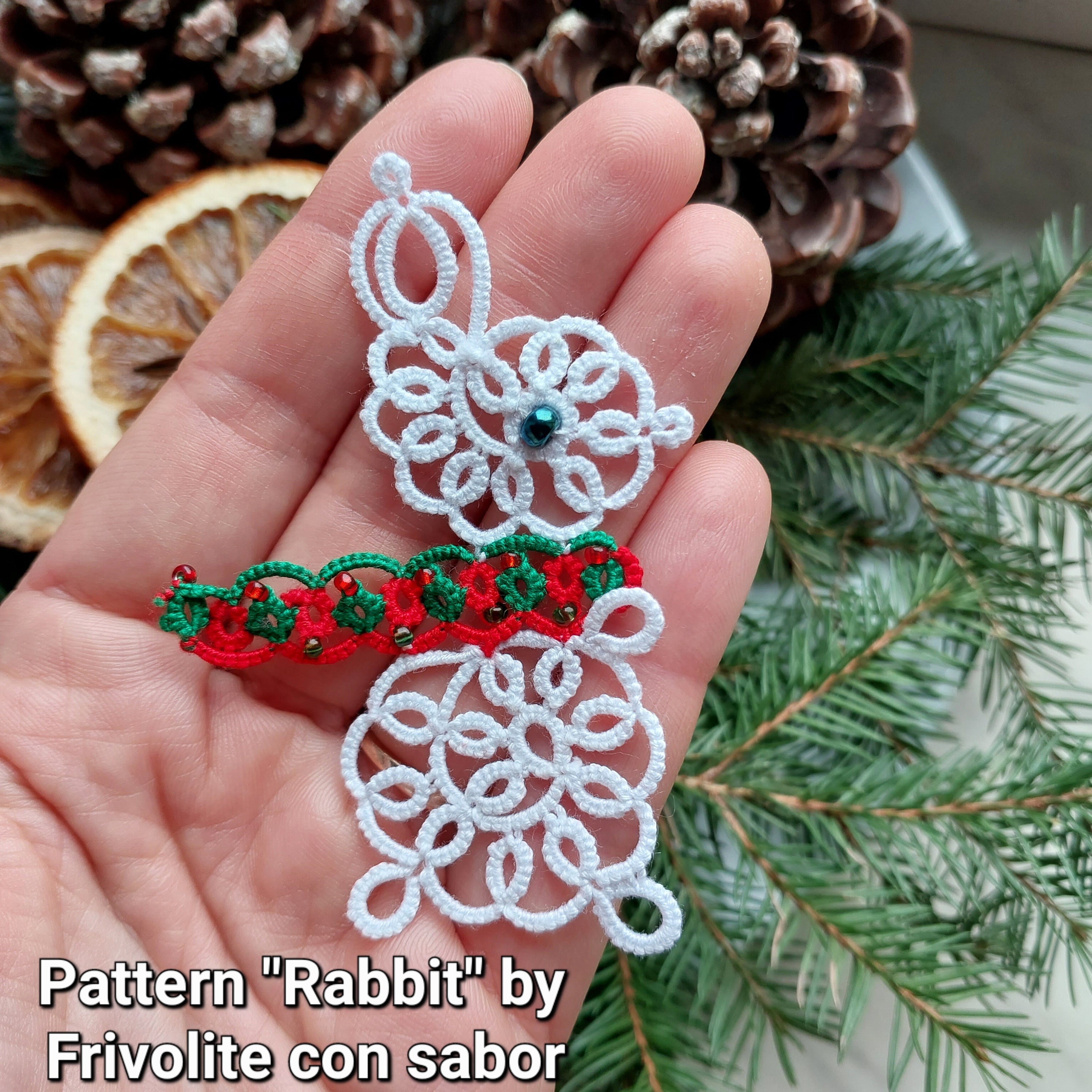Tatting PDF Pattern rabbit for Shuttles - Etsy