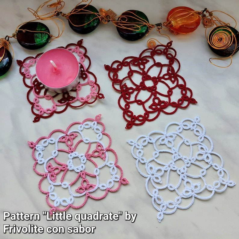 Tatting Pattern PDF little Quadrate for Shuttles - Etsy