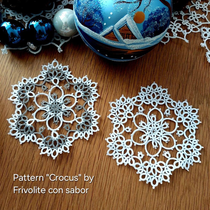 Tatting Pattern PDF Crocus by Frivolite Con Sabor for Shuttles With ...