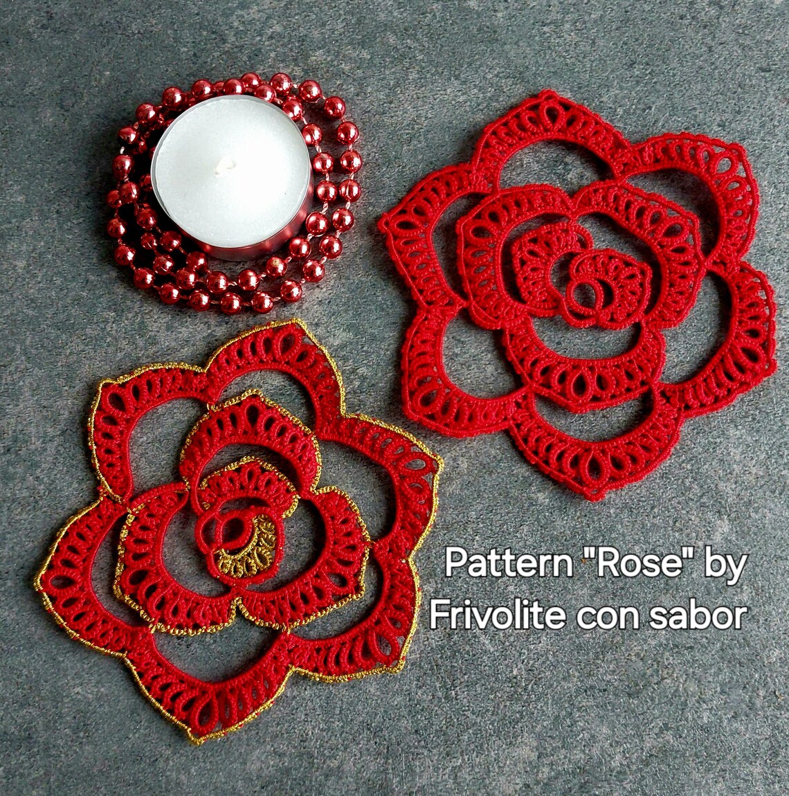 Tatting Pattern PDF "rose" by Frivolite Con Sabor for Shuttle Tatting ...