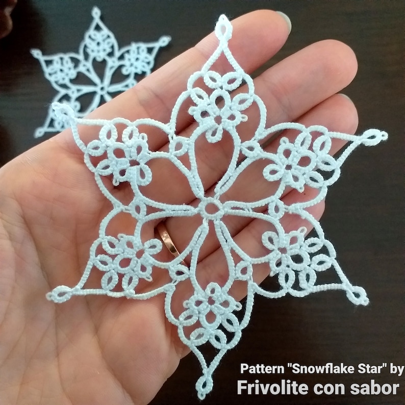 Tatting Pattern PDF Snowflake Star for Shuttle - Etsy