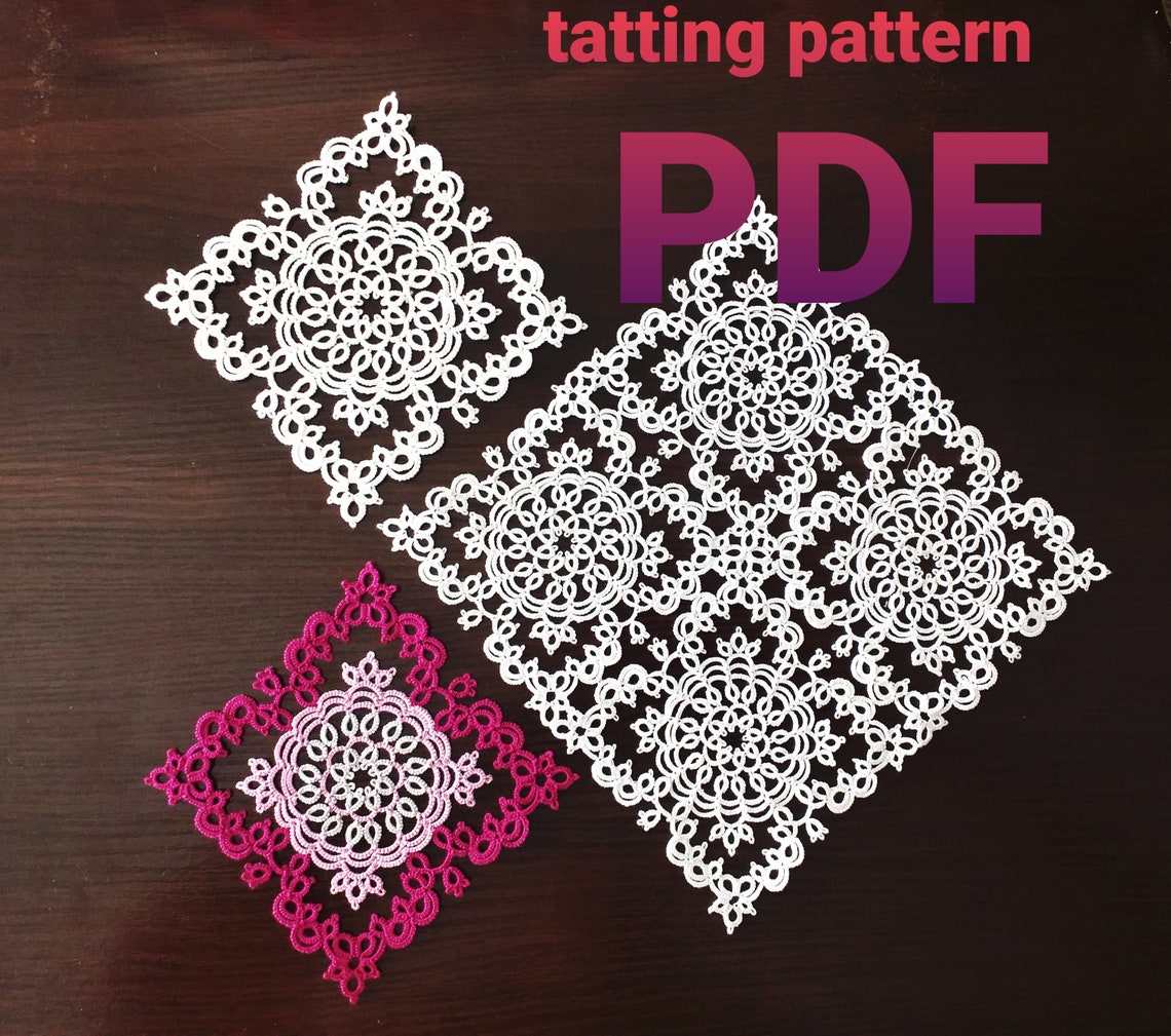 Tatting Pattern PDF "square" for Shuttle - Etsy