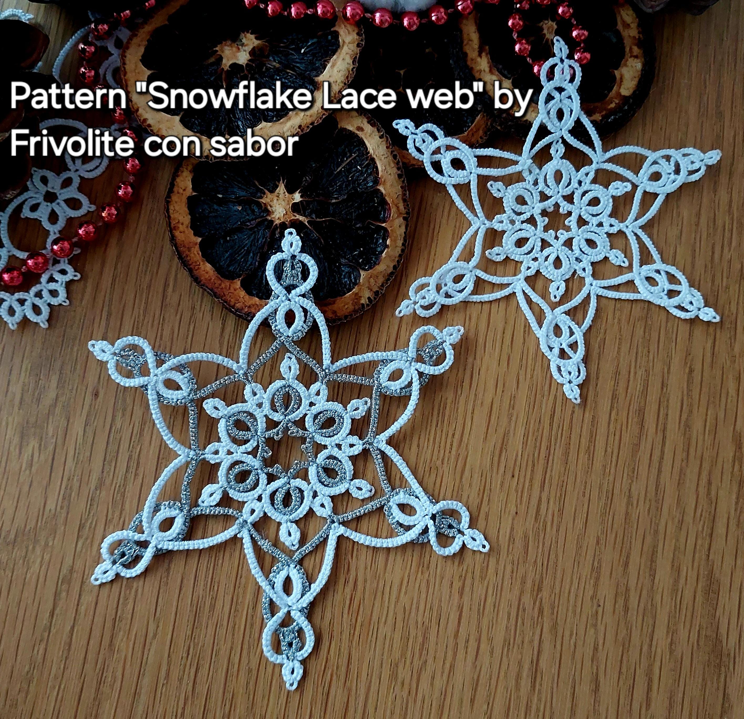Tatting Pattern PDF "snowflake Lace Web" by Frivolite Con Sabor for ...