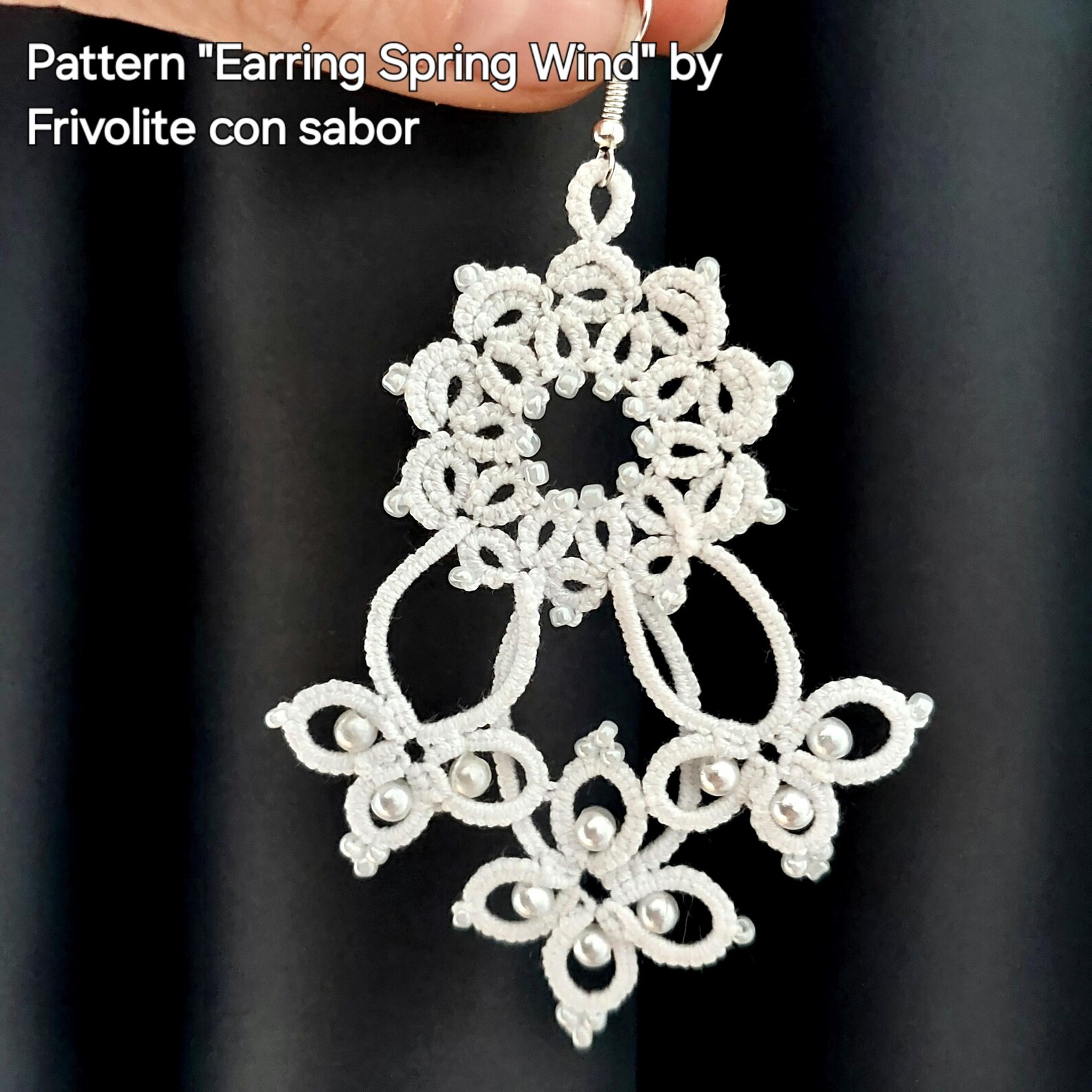 One Round Tatting Pattern PDF "earring Spring Wind" by Frivolite Con ...