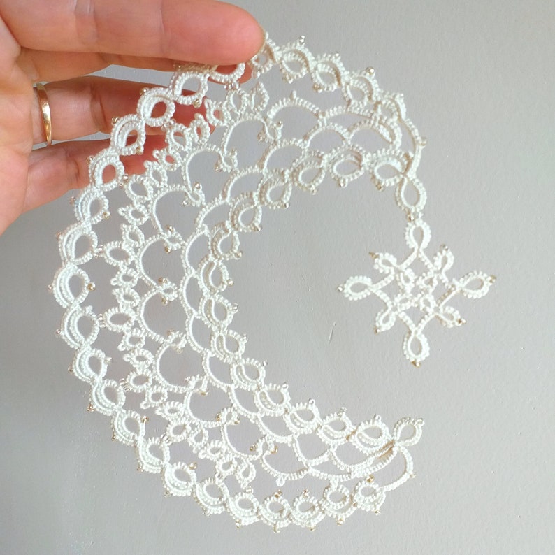 Tatting Pattern PDF moon for Shuttles - Etsy