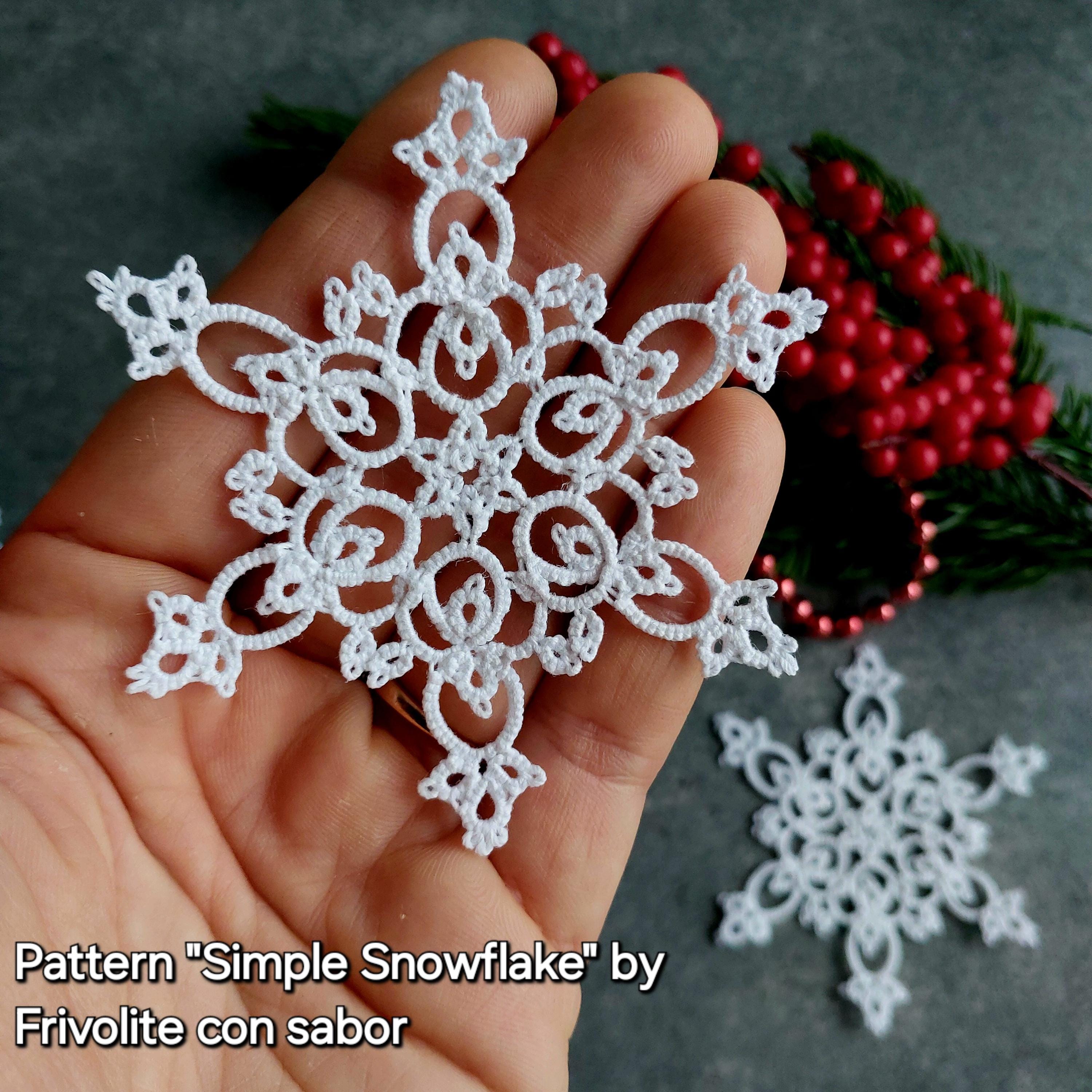One Round Tatting Pattern PDF "snowflake Simple" by Frivolite Con Sabor ...