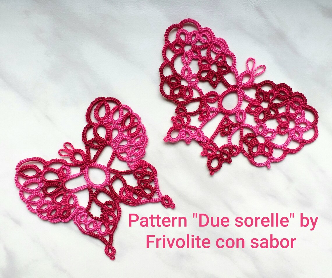 Tatting Pattern PDF Two Butterflies due Sorelle - Etsy