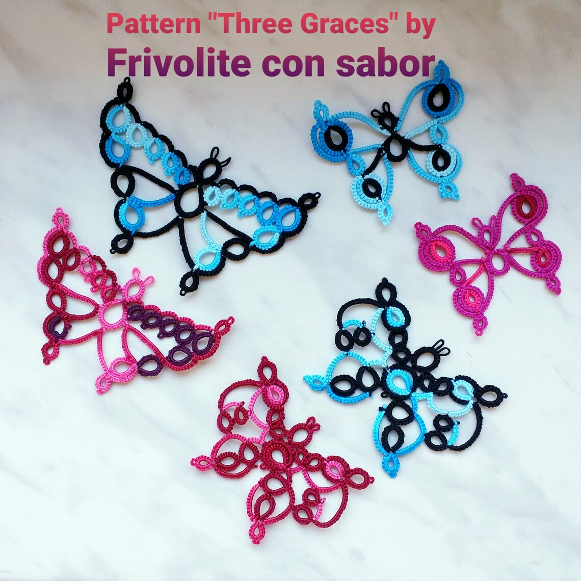 Tatting Pattern PDF Butterflies "three Graces" for Shuttle - Etsy