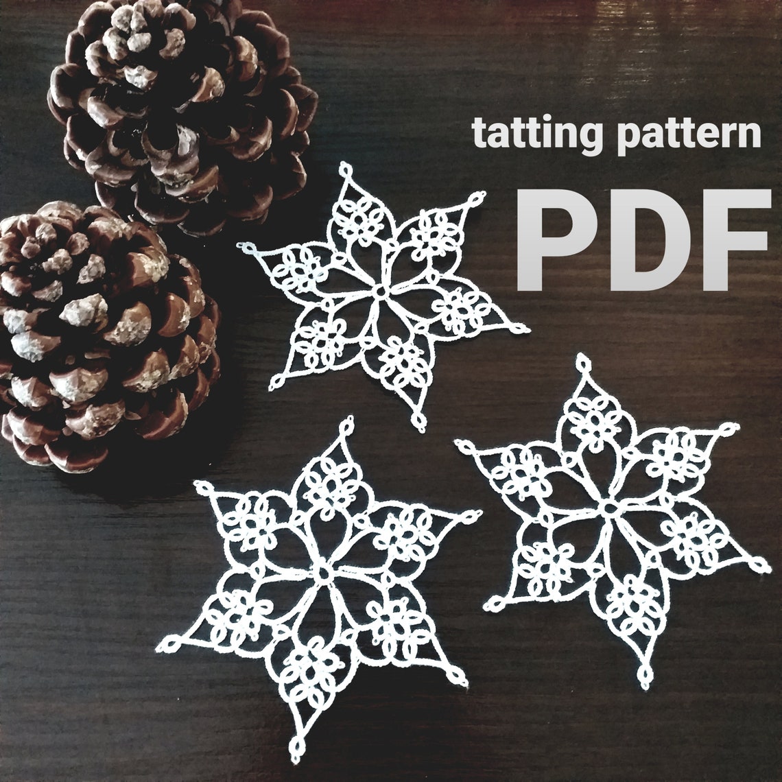 Tatting Pattern PDF Snowflake Star for Shuttle - Etsy