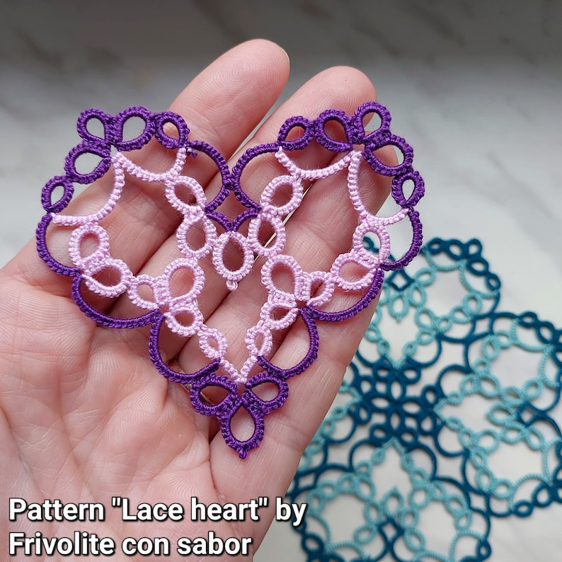 Tatting Pattern PDF lace Heart for Shuttle. - Etsy