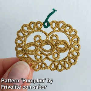 Tatting Pattern PDF "pumpkin" by Frivolite Con Sabor for Shuttles - Etsy