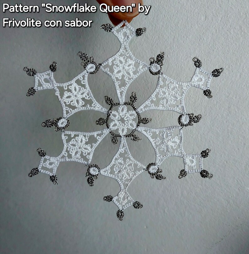 One Round Tatting Pattern PDF Snowflake Queen by Frivolite Con Sabor ...