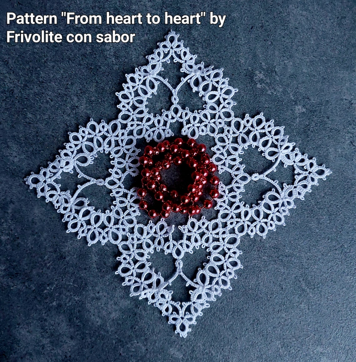 Tatting Pattern PDF "from Heart to Heart" by Frivolite Con Sabor for ...