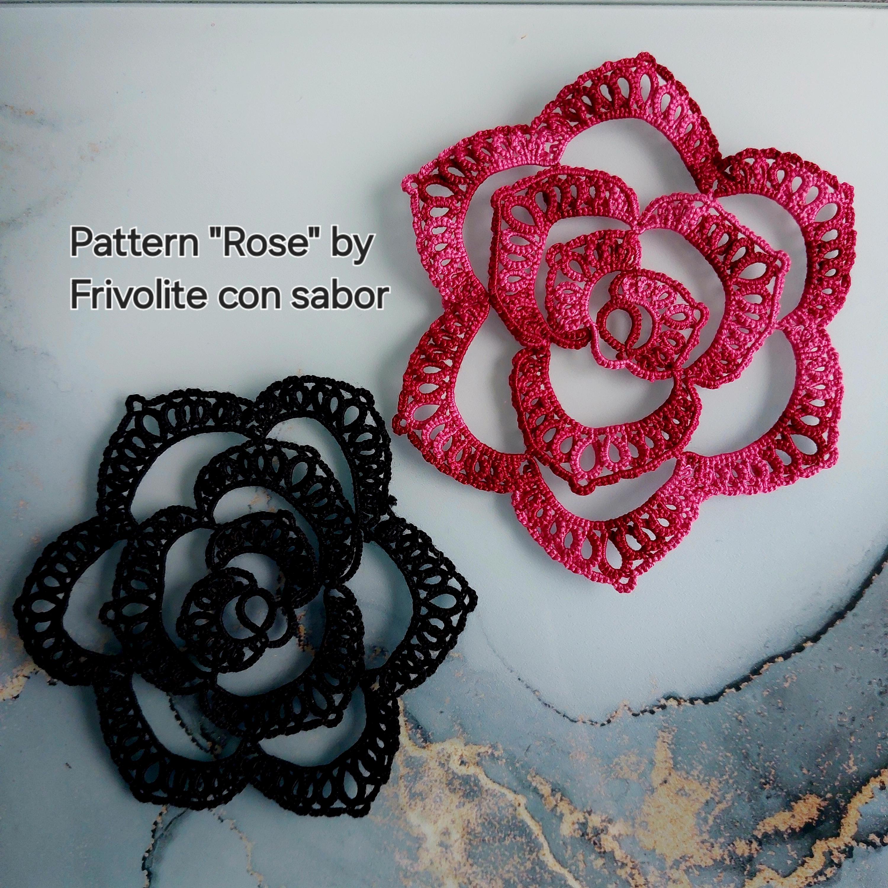 Tatting Pattern PDF "rose" by Frivolite Con Sabor for Shuttle Tatting ...