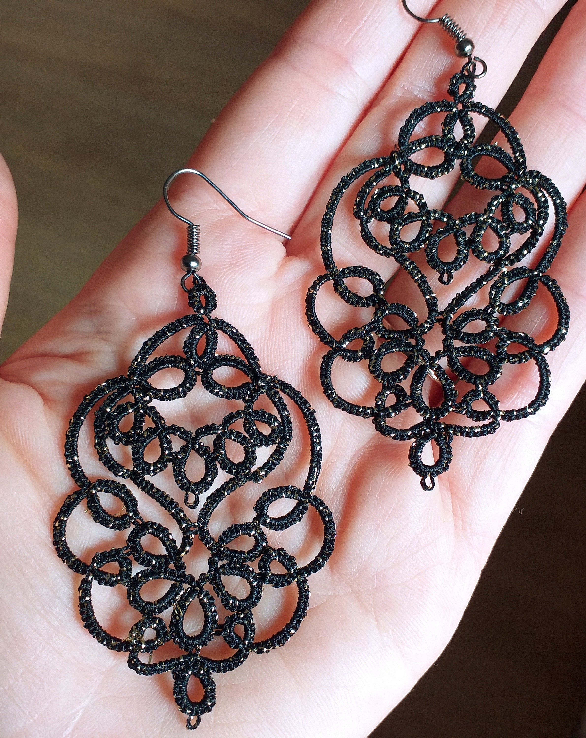 Tatting Pattern PDF Earring “magnolia Petal” for Shuttle - Etsy
