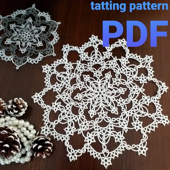 Tatting PDF Pattern Doily star for Shuttle - Etsy