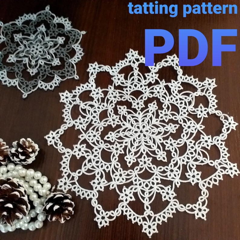 Tatting PDF Pattern Doily star for Shuttle - Etsy