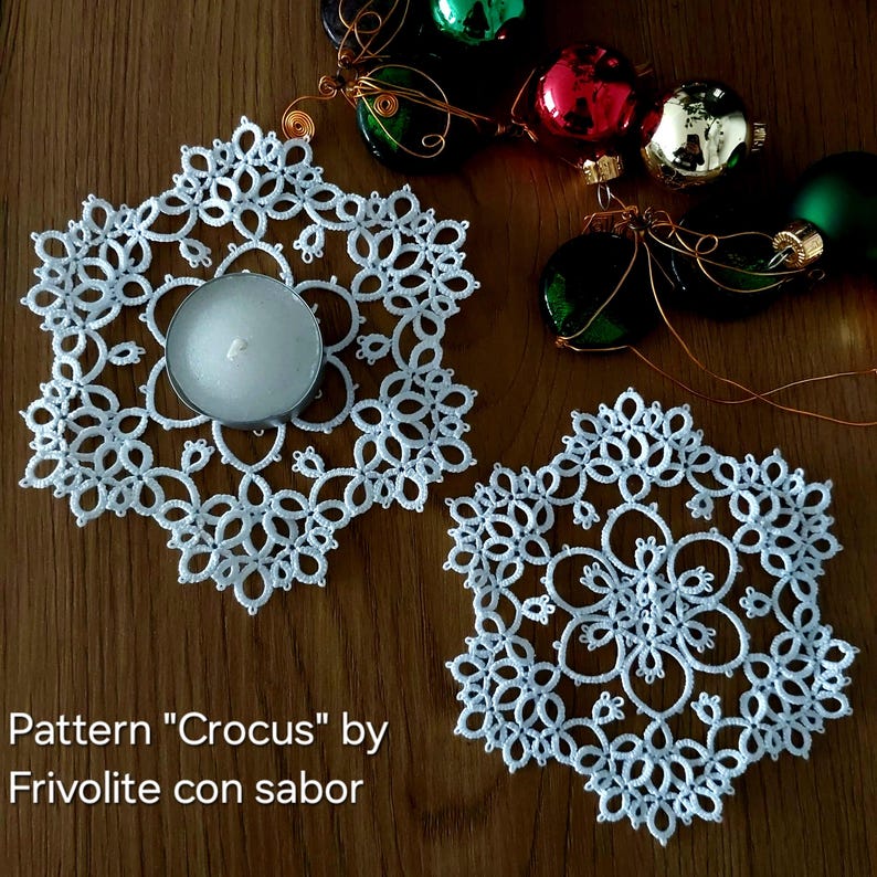 Tatting Pattern PDF Crocus by Frivolite Con Sabor for Shuttles With ...