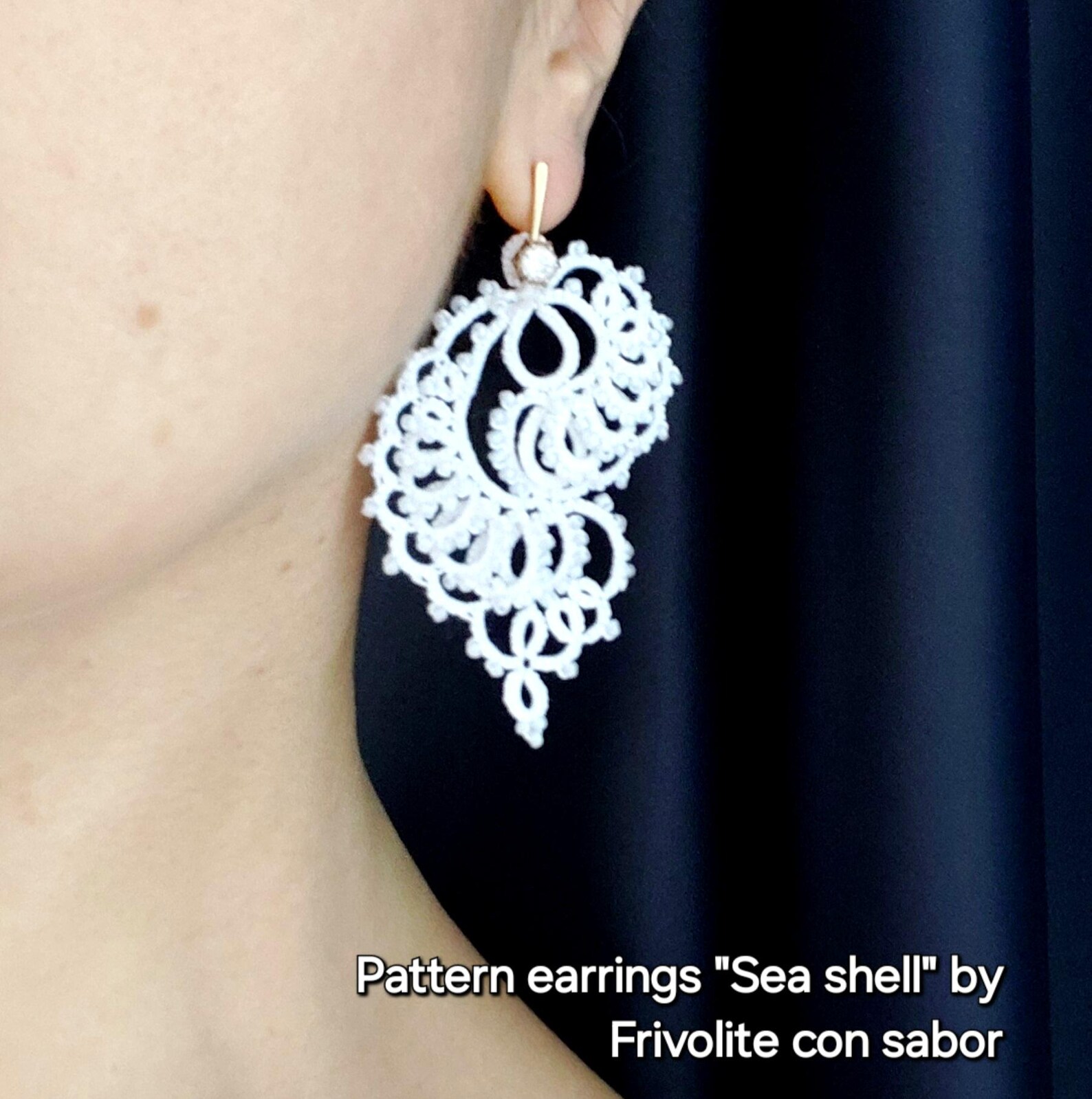 One Round Tatting Pattern PDF Earrings "sea Shell" by Frivolite Con ...