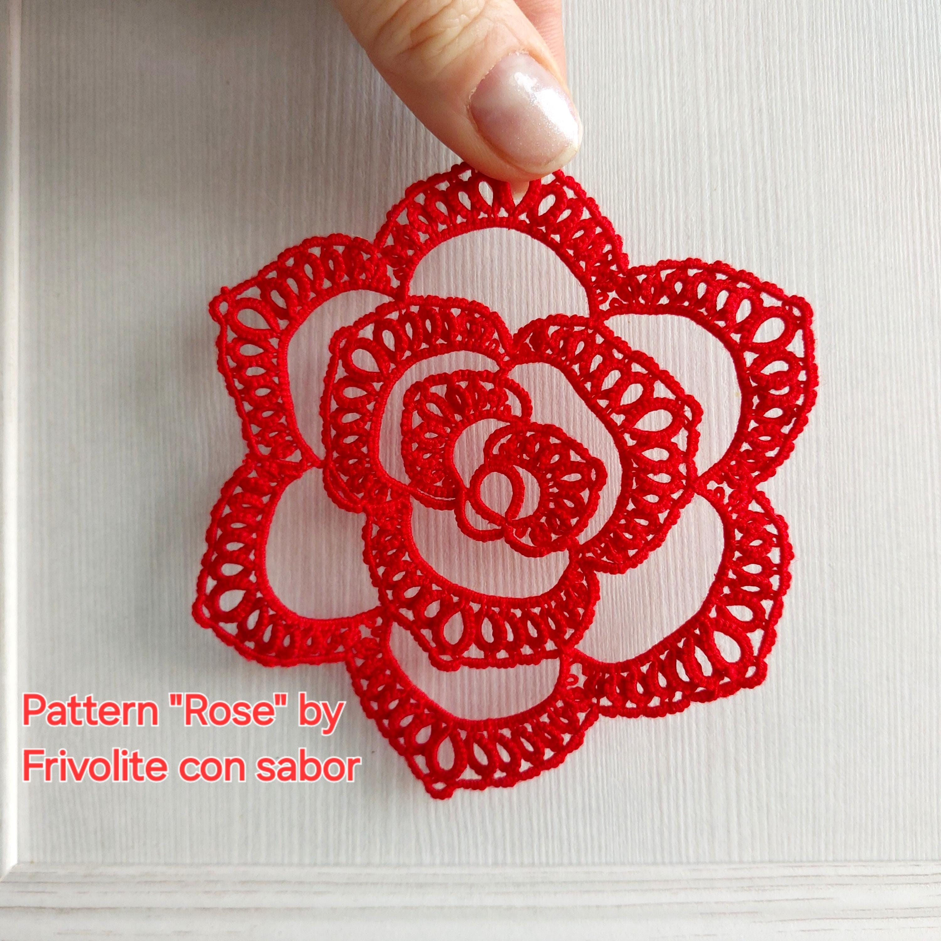 Tatting Pattern PDF "rose" by Frivolite Con Sabor for Shuttle Tatting ...