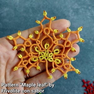 Tatting Pattern PDF Maple Leaf by Frivolite Con Sabor for Shuttles - Etsy