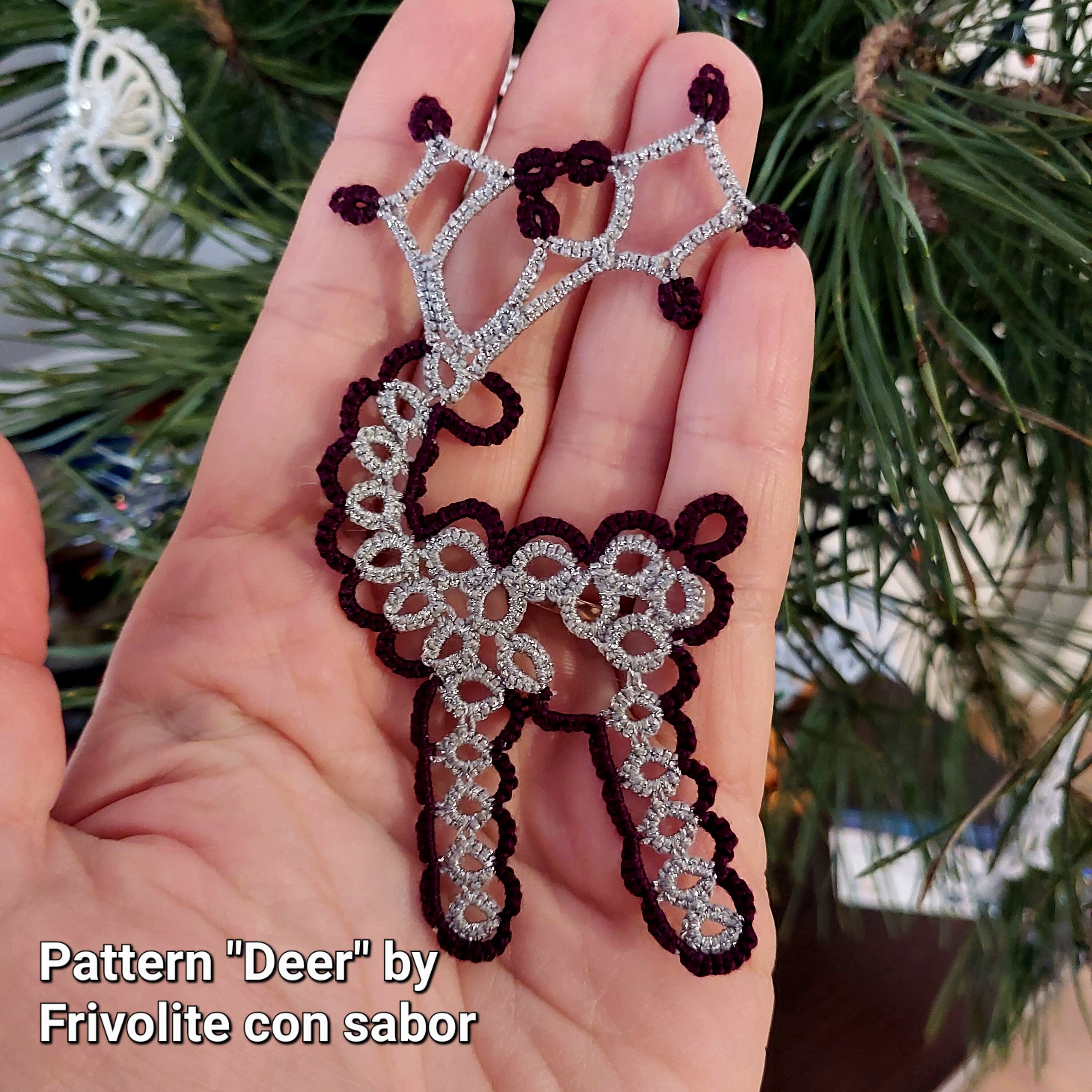 Tatting PDF Pattern "deer" for Shuttles - Etsy