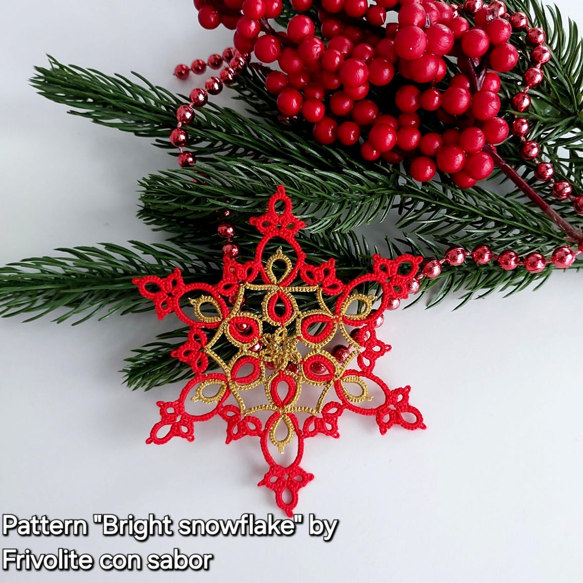 One Round Tatting Pattern PDF Bright Snowflake by Frivolite Con Sabor ...