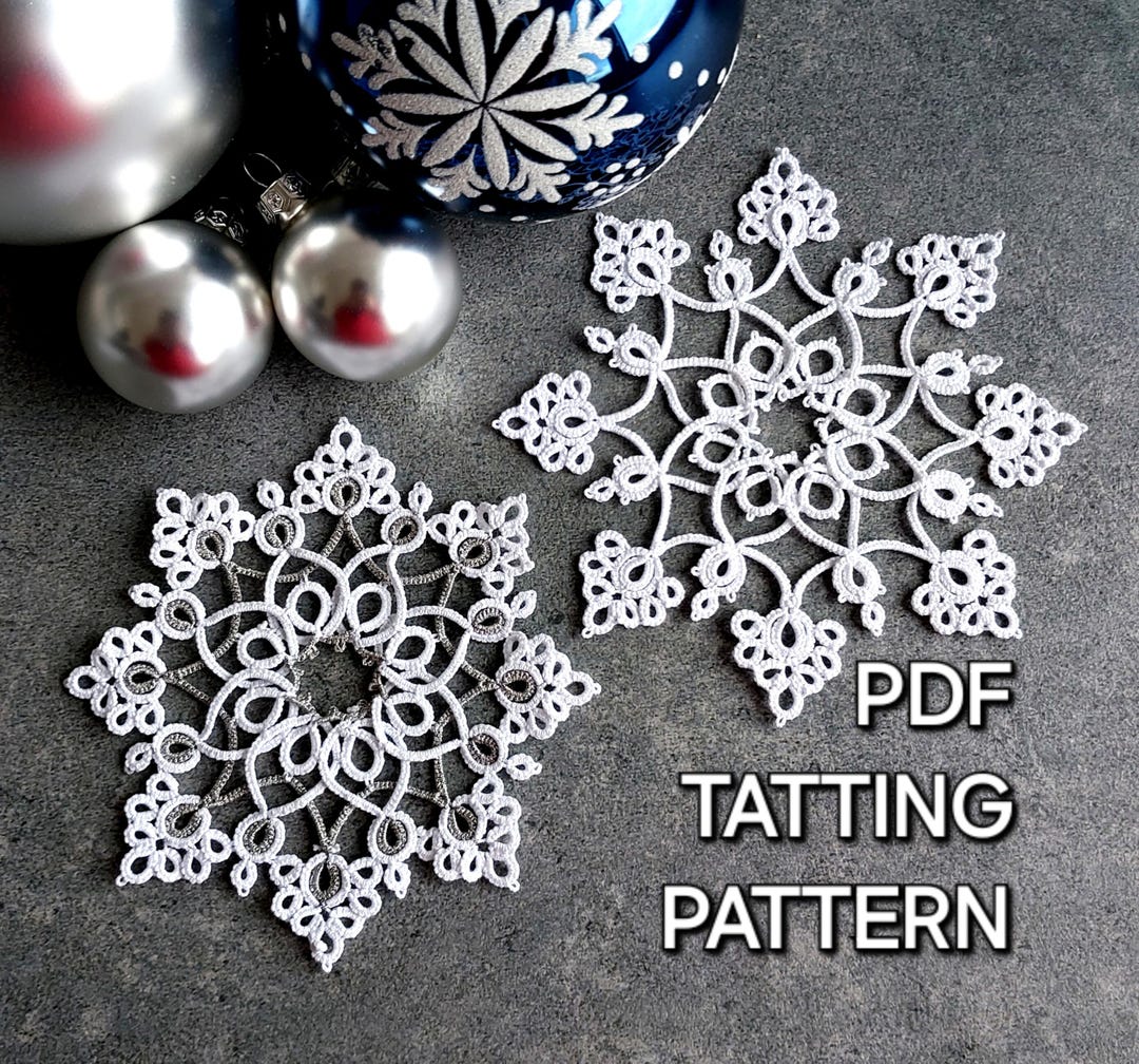 Tatting Pattern PDF 2 Snowflakes "twins" by Frivolite Con Sabor for ...