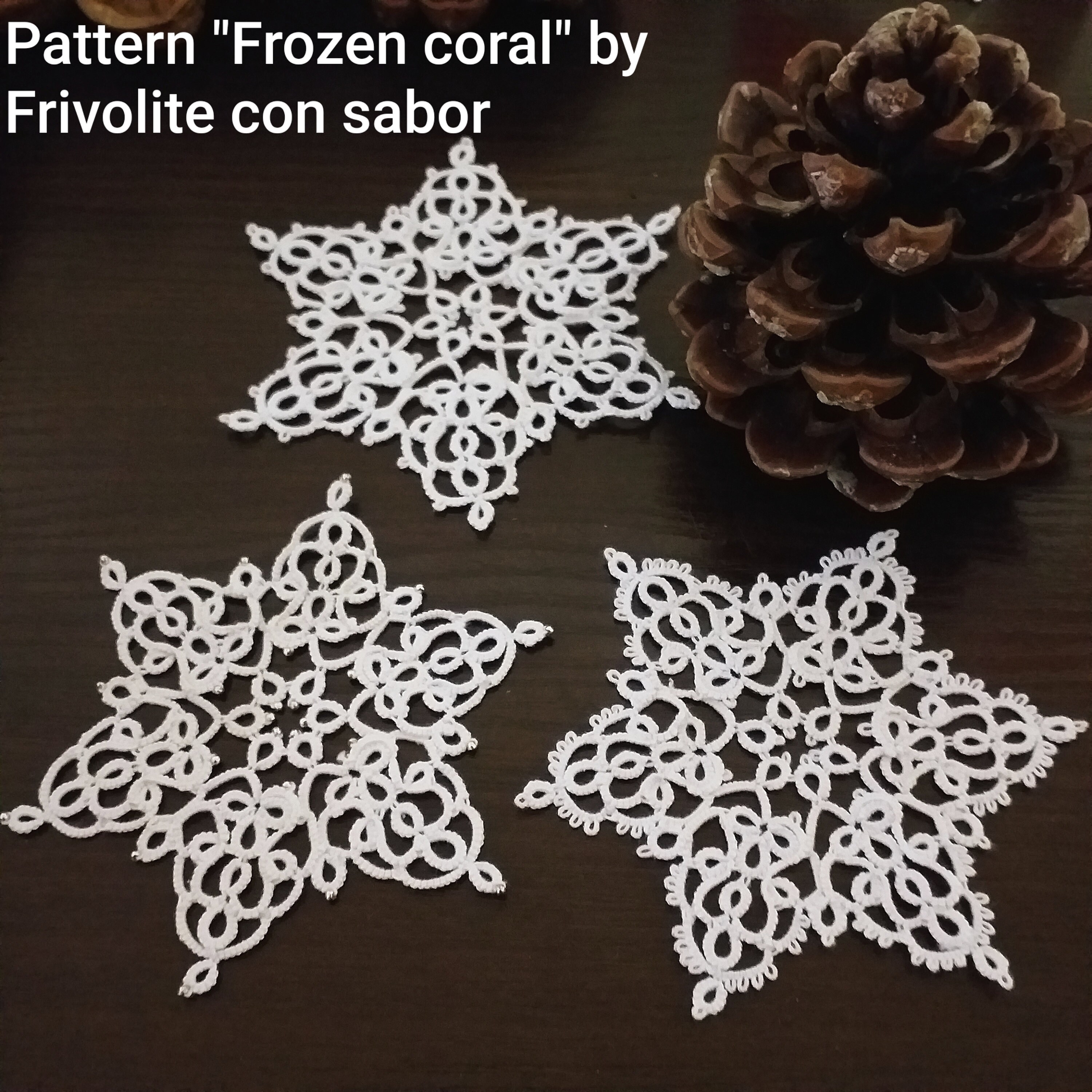 Tatting Pattern PDF Snowflake frozen Coral for - Etsy