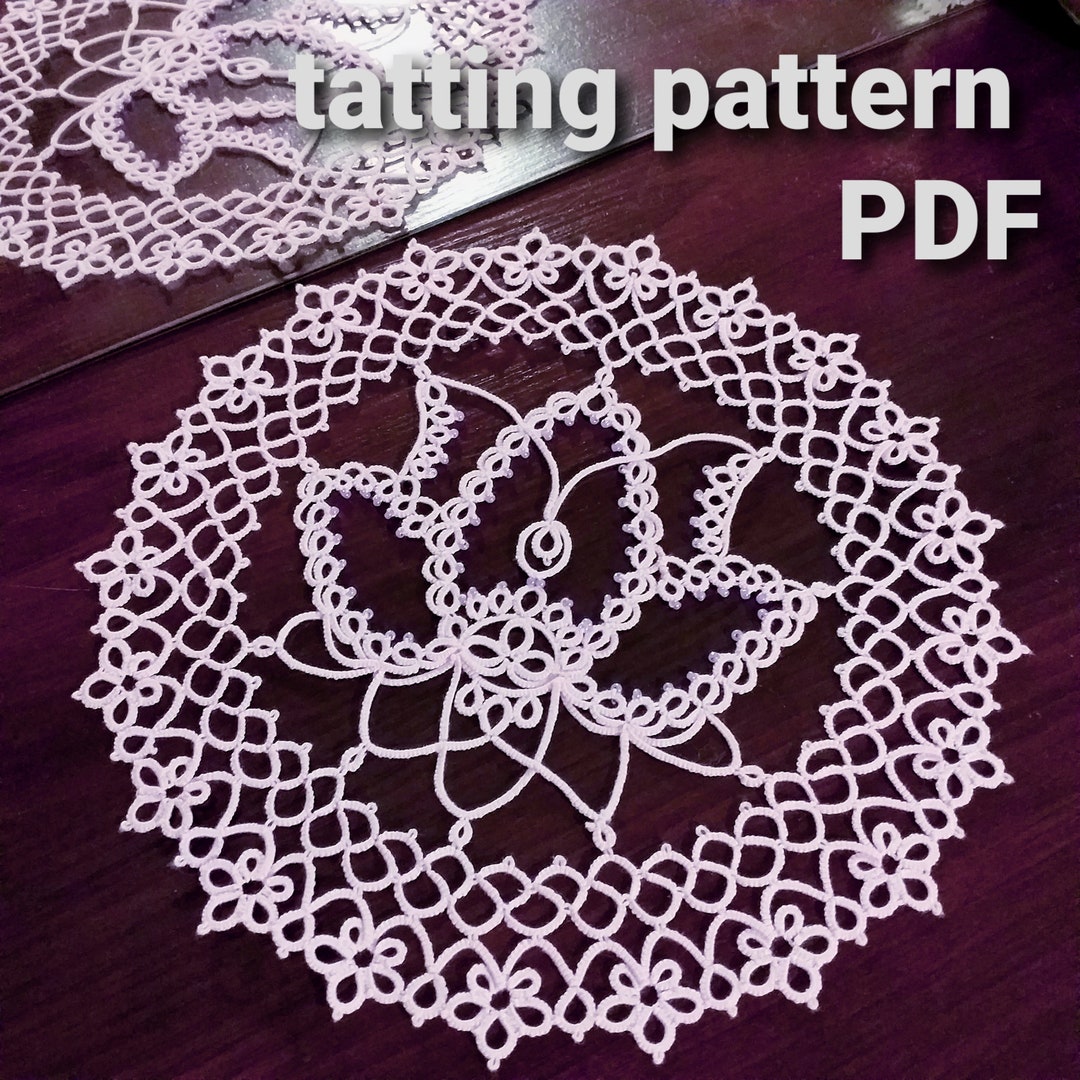 Tatting Pattern PDF Doily Lotos for Shuttle - Etsy