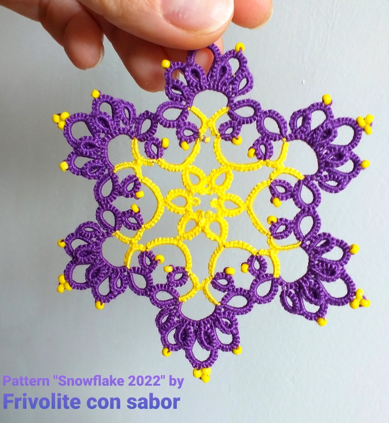 Tatting Pattern PDF Snowflake 2022 for Shuttles - Etsy