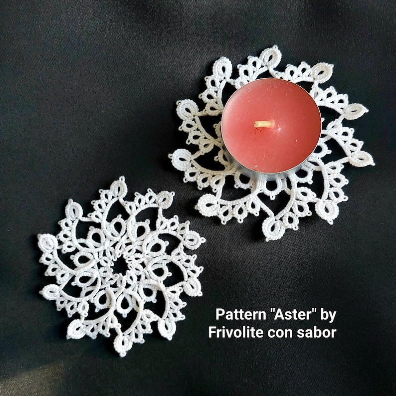 Tatting One Round Pattern PDF Flower "aster" by Frivolite Con Sabor for ...
